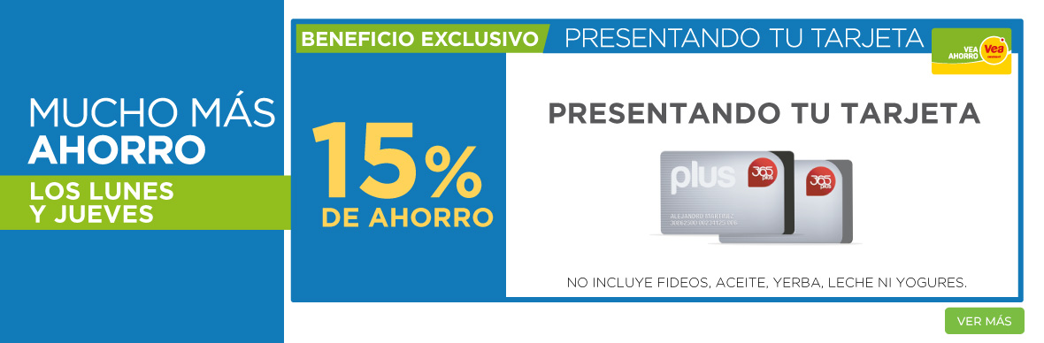 VEA Cencosud » CABA » BENEFICIOS EXCLUSIVOS CON TU TARJETA VEA AHORRO