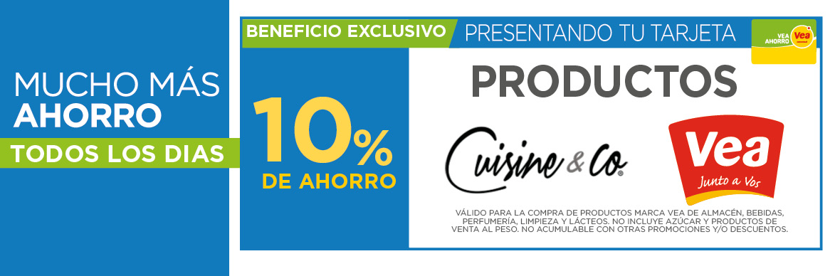 VEA Cencosud » CABA » BENEFICIOS EXCLUSIVOS CON TU TARJETA VEA AHORRO